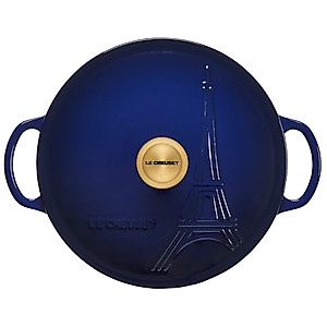 Le Creuset Eiffel Tower Collection Enameled Cast Iron Signature Cocotte with Lid, 2.5 qt., Indigo