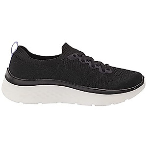 Skechers Women's GO Walk Hyper Burst Knit LACE UP Sneaker, Black/Multi, 8