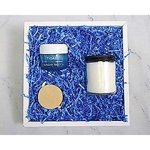 MagicWater Supply Crinkle Cut Paper Shred Filler (4 oz) for Gift Wrapping & Basket Filling - Sky Blue