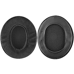 Geekria Comfort Velour Replacement Ear Pads for Sony SteelSeries Arctis Turtle Beach Skullcandy HyperX and Other Large or Mid-Sized Over-Ear Headphones Earpads Ear Cushion (Black)