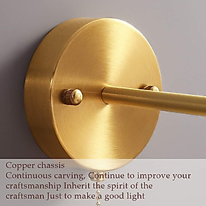 MAIYO Nordic Brass Metal Indoor Wall Light, White Ceramic Wall Lamp with Pull Cord Switch, Home Decorative Wall Sconce, for Bedroom Living Room