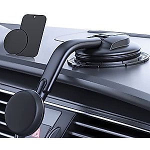 Magnetic Phone Holder for Car, [ Powerful Magnets & Military-Grade Suction] Car Phone Holder Mount Dashboard Windshield Cell Phone Holder Phone Stand for Car Fit for iPhone Android Automobile Cradle