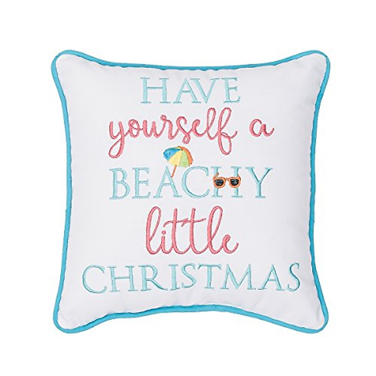 C&F Home Beachy Little Christmas Throw Pillow 10 x 10 Aqua
