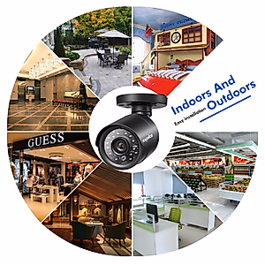 SANNCE 1/4" CMOS 800TVL 960H CCTV Weatherproof 3.6mm Lens with IR Cut Bullet Security Camera for Home Surveillance System