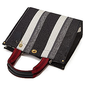 Tote Bag Hobo Bag for Women Canvas Shoulder Bag Chic Crossbody Bag Satchel Large Handbag Color Contrast Stripe