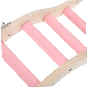 2pcs Bird Wooden Ladder Parrot Cage Ladder Parrot Wooden Ladder Budgerigar Wooden Ladder Pet Small Ladder Creative Parrot Ladder Grinding Claw Bird Ladder Claw Grinding Ladder Toy