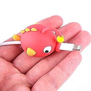 TUPARKA 18 pcs Cable Protector for iPhone,ipad USB Cable, Plastic Cable Protectors Cute Fish Dinosaur Animals Charging Cable Saver, Phone Accessory Protect USB Charger