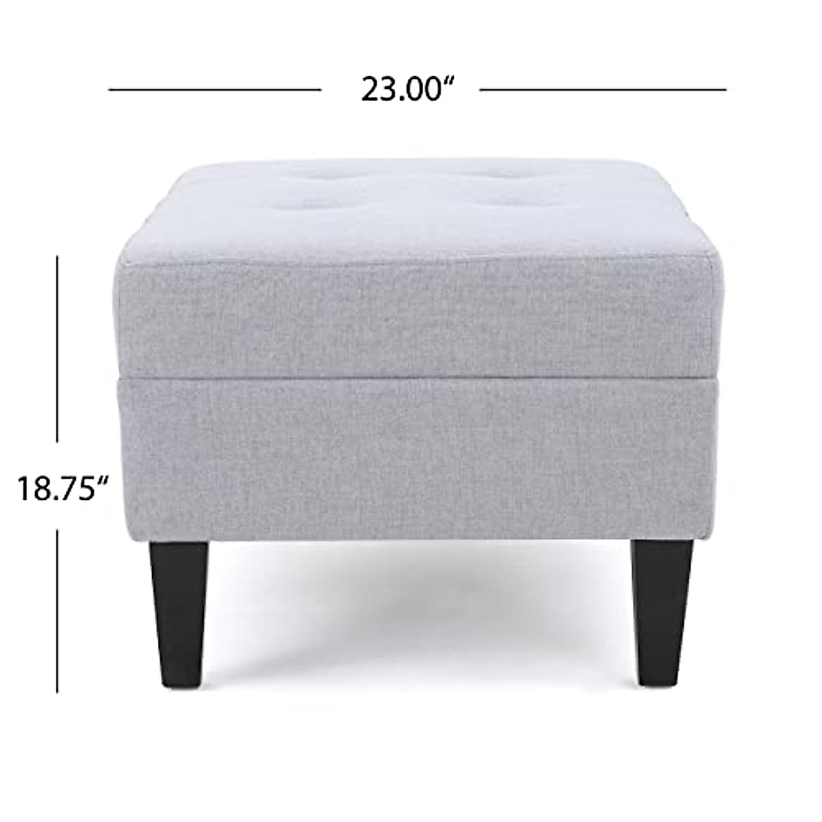 Christopher Knight Home Zahra Ottoman, Light Grey