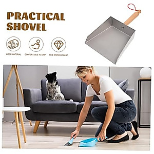 COOLHIYA 1pc Kitchen Table Dustpan Desk Cleaner Dustpan Aluminum Pan Commercial Desktop Household Cleaner Duster Dustpan Long Handle Dusting Pan Desk for Car Silver Stainless Steel