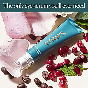 Yours Skincare Eye Serum with Caffeine and Antioxidants | Hydrates & Brightens Under Eye Area | Restores Skin Firmness and Reduces Fine Lines, Dark Circles and Puffiness - 15ml