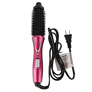 Mini Collaspe Hair Curler, Tangle-Free Curling Iron Brush and Volumizer, 1 inch Dual Voltage Travel-Friendly Tourmaline Ceramic Ionic Brush Styling Wand（Don't Blow Air