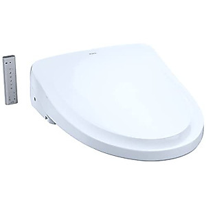 TOTO SW3054#01 S550E Electronic Bidet Toilet Seat with Cleansing Warm, Nightlight, Auto Open and Close Lid, Instantaneous Water Heating, and EWATER+, Elongated Classic, Cotton White