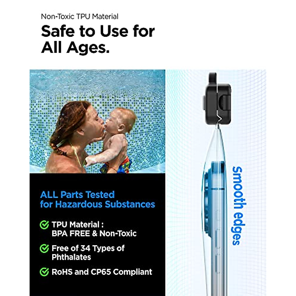 Spigen AquaShield Floating Universal PVC Protective Cases with IPX8 A610 Compatible with iPhone, Galaxy, Xiaomi, Google (Pack of 2) - Black