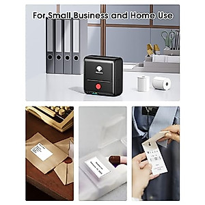 Memoqueen Thermal Label Maker, M200 Bluetooth Thermal Label Printer, 3 Inch Address Label Maker for Small Business, Home, Office, Barcode, Logo, Black