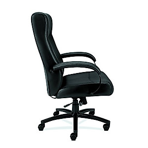 HON Validate Big and Tall Executive Chair - Leather Computer Chair for Office Desk, Black (HVL685)