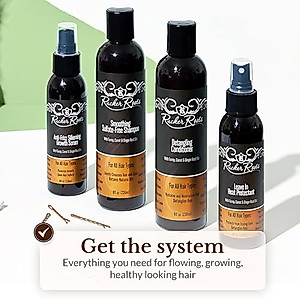 Rucker Roots Smoothing Sulfate Free Shampoo |Ginger, Turnip, Carrot Root Oils| For All Hair Types| Gentle Cleanser| Shea Butter| Argan Oil| Cocoa Seed Butter| Antioxidants