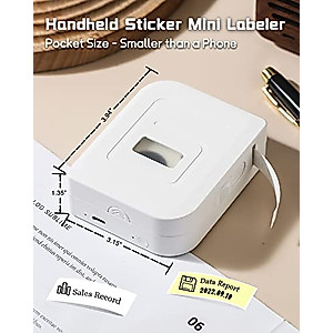 OROSAUR Label Makers Machine with Tape, HP1 Portable Mini Bluetooth Printer Label Maker for Home Storage,Office Organization,School,Wireless Thermal USB Rechargeable DIY Labeler