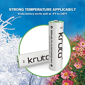 Kruta AA Rechargeable Batteries 800mAh NiCD Rechargeable Solar AA Battery for Solar Lights Solar Lamp(Pack of 12)