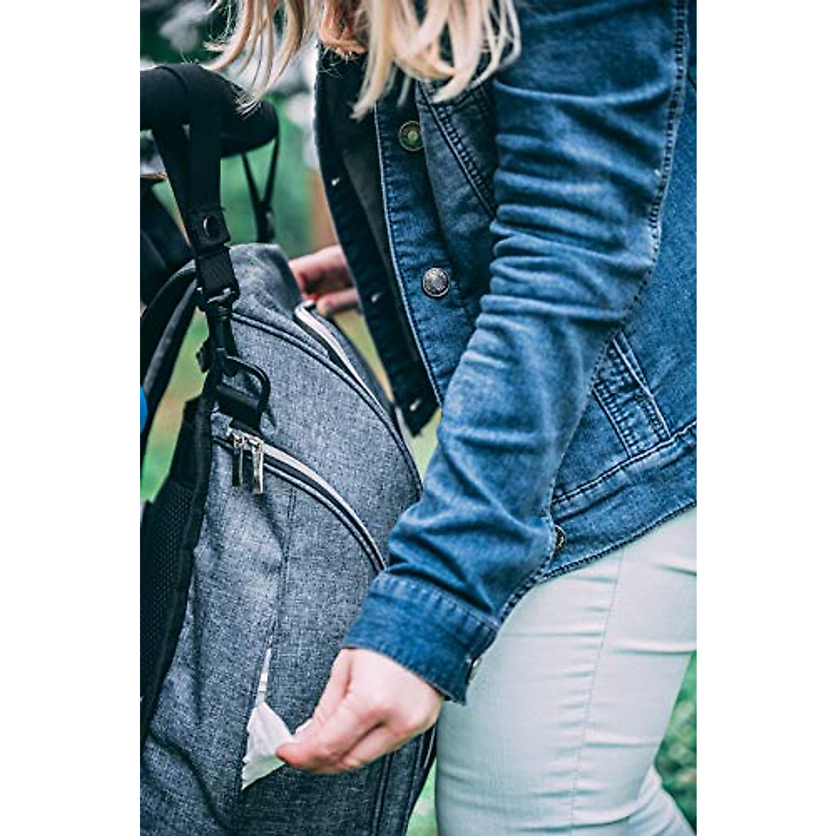 JOHAR Diaper Backpack, Travel Diaper Backpack with Changing Mat | Anti-Theft Travel Bag w/Insulated Bottle Pocket, Waterproof Pocket, Wipes Storage, Laptop Sleeve, Stroller Straps | Grey