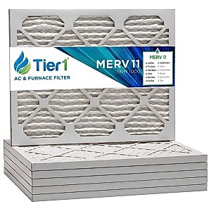 Tier1 20x24x1 Merv 11 Pleated Air/Furnace Filter -6 Pack