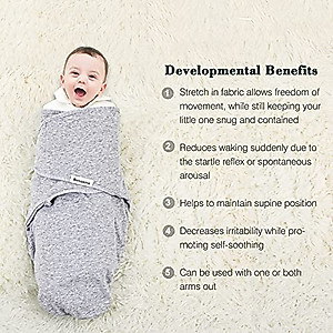 Soft and Cozy Organic Cotton Baby Swaddle Blankets Black White Gray Design Swaddle Wraps for Newborns, 0-3 Months