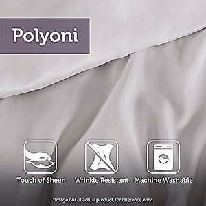 Madison Park Laurel King Size Bed Comforter Set Bed In A Bag - Black , Wrinkle Tufted Pleated – 7 Pieces Bedding Sets – Faux Silk Bedroom Comforters