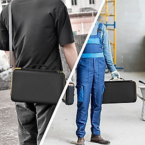 Extra Large Battery Storage Holder Case for DEWALT 20V/ 60V MAX XR Battery &Charger, Tool Batteries Pack Carrier Box for 20V 60V 2.0/3.0/4.0/5.0/6.0/9.0-Ah Batteries, Adapter - Black Inside