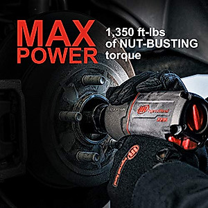 Ingersoll Rand 2235TiMAX 1/2” Drive Air Impact Wrench – Lightweight 4.6 lb Design, Powerful Torque Output Up to 1,350 ft-lbs, Titanium Hammer Case, Max Control, Gray