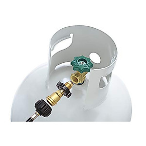 Flame King POL01JT002 Propane Tank Adapter POL to QCC1 Type Converts Old to New Connection, Brass