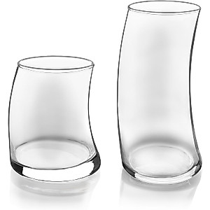 Libbey Swerve 16-Piece Tumbler and Rocks Glass Set
