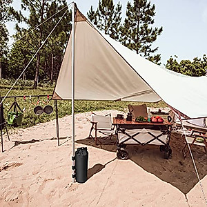 YOOFAN Sand Bags for Weight Set of 4 – Heavy Duty Sandbags for Canopy Weights Tent Weights Tarp Weights Gazebo Weights Outdoor, Black