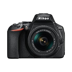 Nikon D5600 DX-format Digital SLR w/ AF-P DX NIKKOR 18-55mm f/3.5-5.6G VR, Touchscreen, Wi-Fi, Bluetooth (Renewed)
