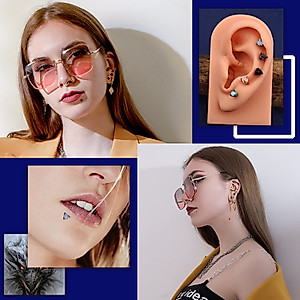 OUFER Helix Earrings 16G Stainless Steel Dragon Claw Tragus Stud Earrings Ear Piercing Jewelry Labret Monroe Lip Rings