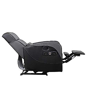 X Rocker Gamma Recliner Gaming Chair, 2.1 Bluetooth Audio System, Headrest Mounted Speakers, Built-in Footrest and Cupholder, 718001, 34.84" x 39.37" x 30.31", Black