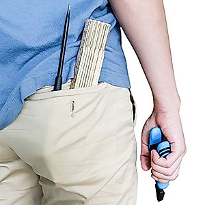 QWORK Folding Wood Rule, 6 FT 6 Inch Foldable Ruler with US and Metric Measurements for Carpenters