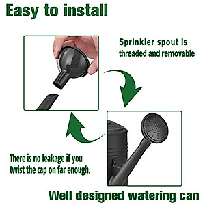 OKREK Watering Can Indoor Watering Cans for House Plants, Small Watering Can Indoor Plants, Plant Watering Can for Outdoor Plants Garden Flower (1/2 Gallon, Black)