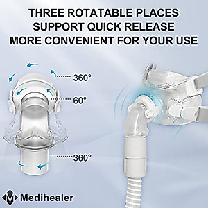 Medihealer Replacement Swivel Elbow Strap Kit for Airfit F30, Including Swivel Elbow Connector for F20/F30 and Adjustment Strap for F30 and Strap Clips, Great Value Supplies