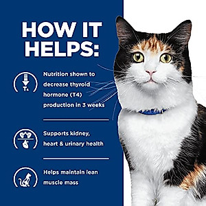 Hill's Prescription Diet y/d Thyroid Care Dry Cat Food, Veterinary Diet, 4 lb. Bag