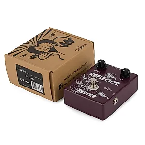 Caline Reverb Guitar Effects Pedal with True Bypass Aluminum Alloy Housing Reflector Brown CP-44