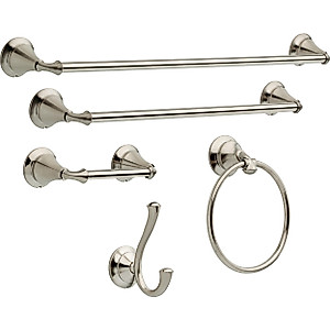 DELTA FAUCET 79424-SS Linden 24 in. Wall Mount Towel Bar Bath Hardware Accessory in Stainless Steel