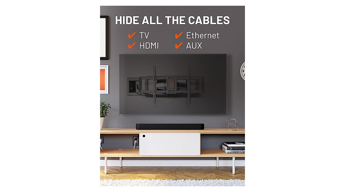 ECHOGEAR TV Cord Hider – Clean & Easy Cable Management