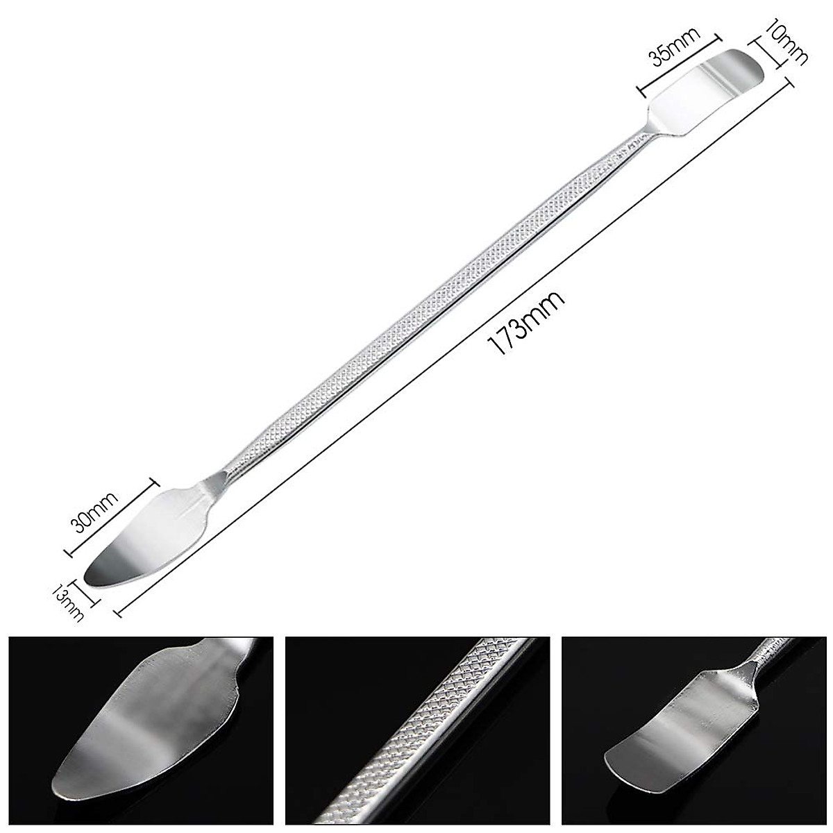 3pcs Metal Spudger Set Mobile Phone Opening Repair Pry Tool Double-ended Stainless Steel Thin Pry Bar Disassemble Hand Tool Kit for Electronics, Cell Phone, Laptop,tablets,ipad and Other Device