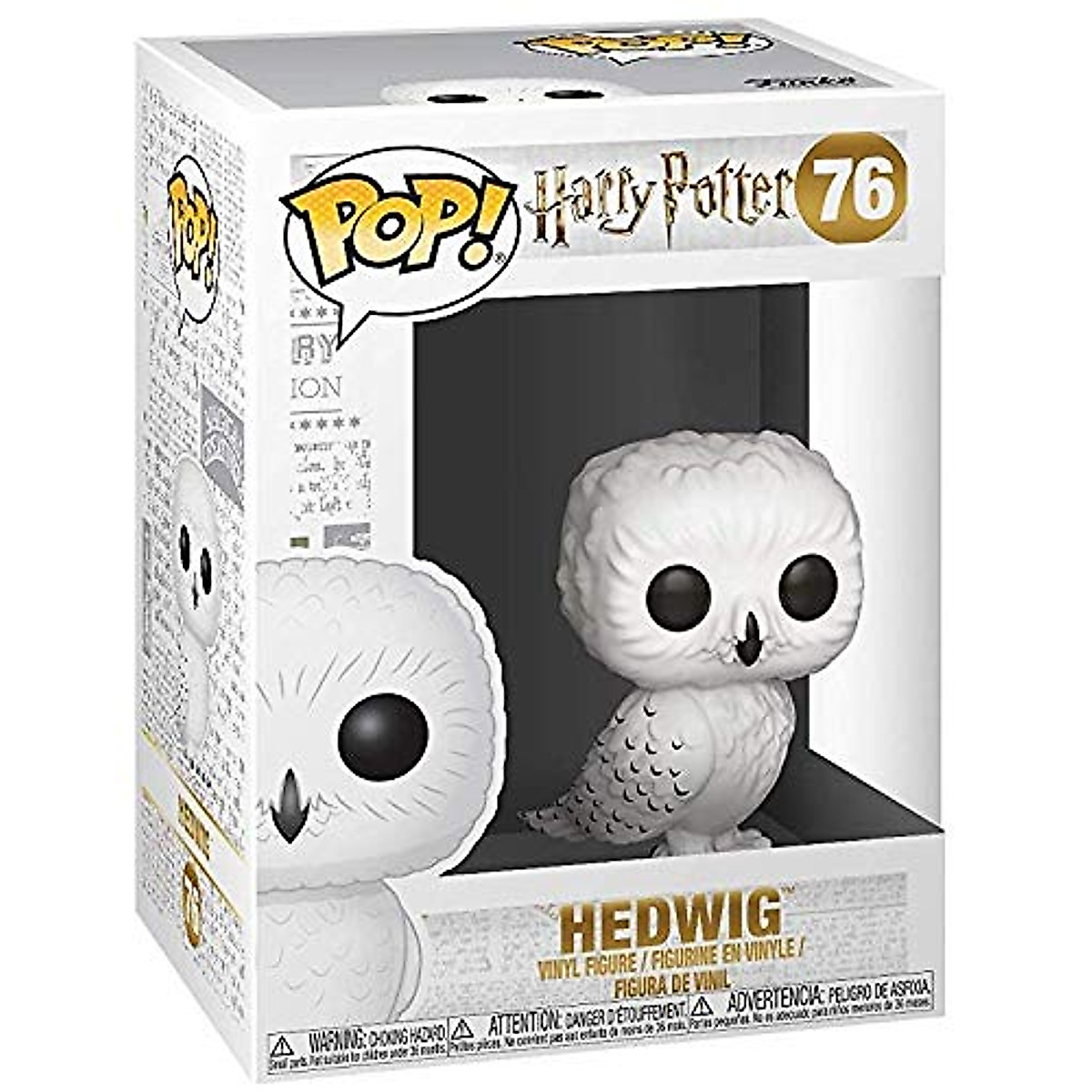 Harry Potter - Hedwig (Owl) Funko Pop Vinyl Figure (Bundled with Compatible Pop Box Protector Case), Multicolored, 3.75 inches