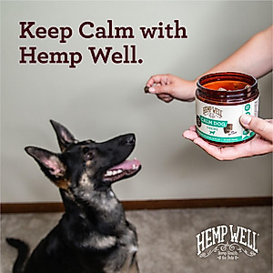 Hemp Well Calm Dog Soft Chews: Organic, Melatonin and Hemp Infused Calming Chews for Dogs with Anxiety, Separation Anxiety Relief and Stress Relief - 1 Pack Chews