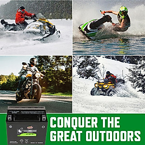 Interstate Batteries YTX12-BS 12V 10Ah Powersports Battery 180CCA AGM Rechargeable Replacement for Honda, Kawasaki, Suzuki Motorcycles, Scooters, Bikes, ATVs, UTVs (CITX12-BS)
