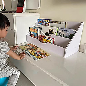 Kid's Bookcase Display Stand Kids Book Rack Storage Bookshelf/Book Shelf Case Organizer Wooden White