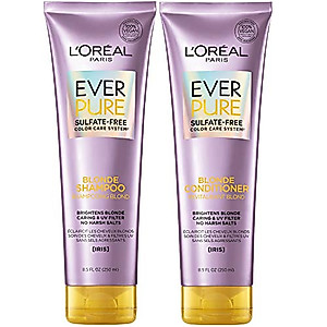 L'Oreal Paris EverPure Blonde Sulfate Free Shampoo and Conditioner for Blonde Hair, 8.5 Ounce (Set of 2)