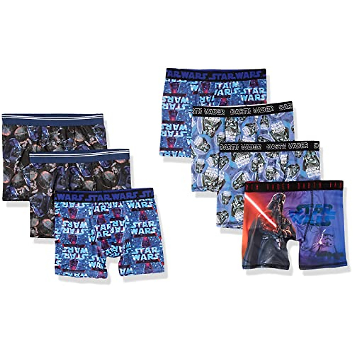 STAR WARS 100% Combed Cotton Briefs and Boxer Briefs and Poly-Blend Athletic Boxer Briefs in sizes 4, 6, 8, 10 and 12