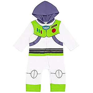 Disney Pixar Toy Story Buzz Lightyear Infant Baby Boys Zip Up Cosplay Coverall Green 12 Months