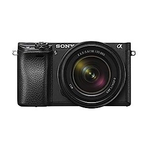 Sony Alpha a6300 ILCE6300M/B 24.2 MP Mirrorless Digital Camera with F3.5-5.6 OSS Zoom Lens, E 18-135mm, Black